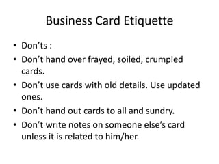 Business etiquette.ppt