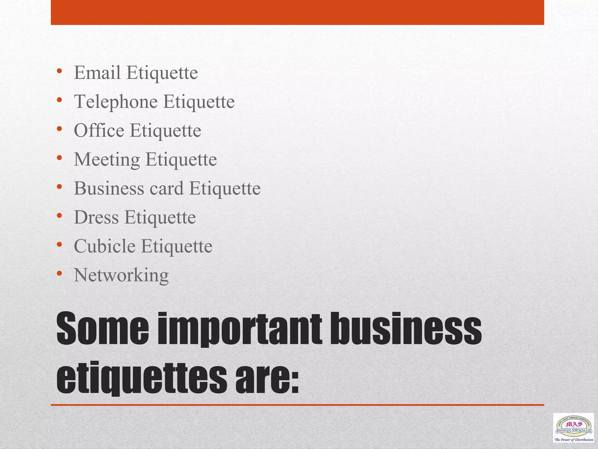 Business Communication & Etiquette | PPS