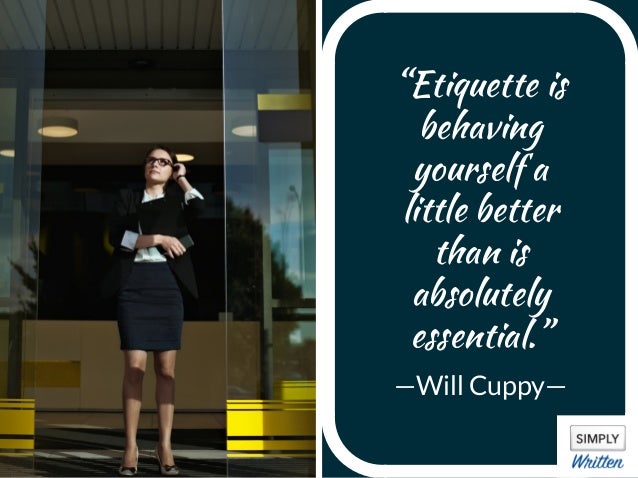 Workplace Etiquette Quotes