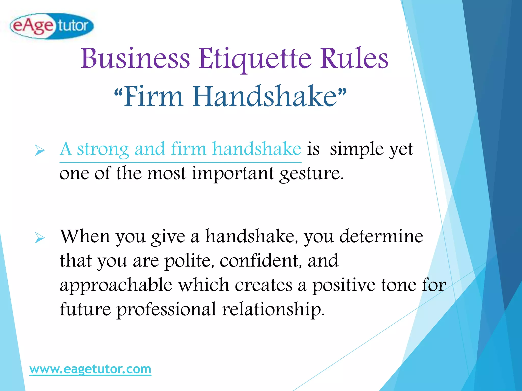 Business etiquette rules one must know | PPT