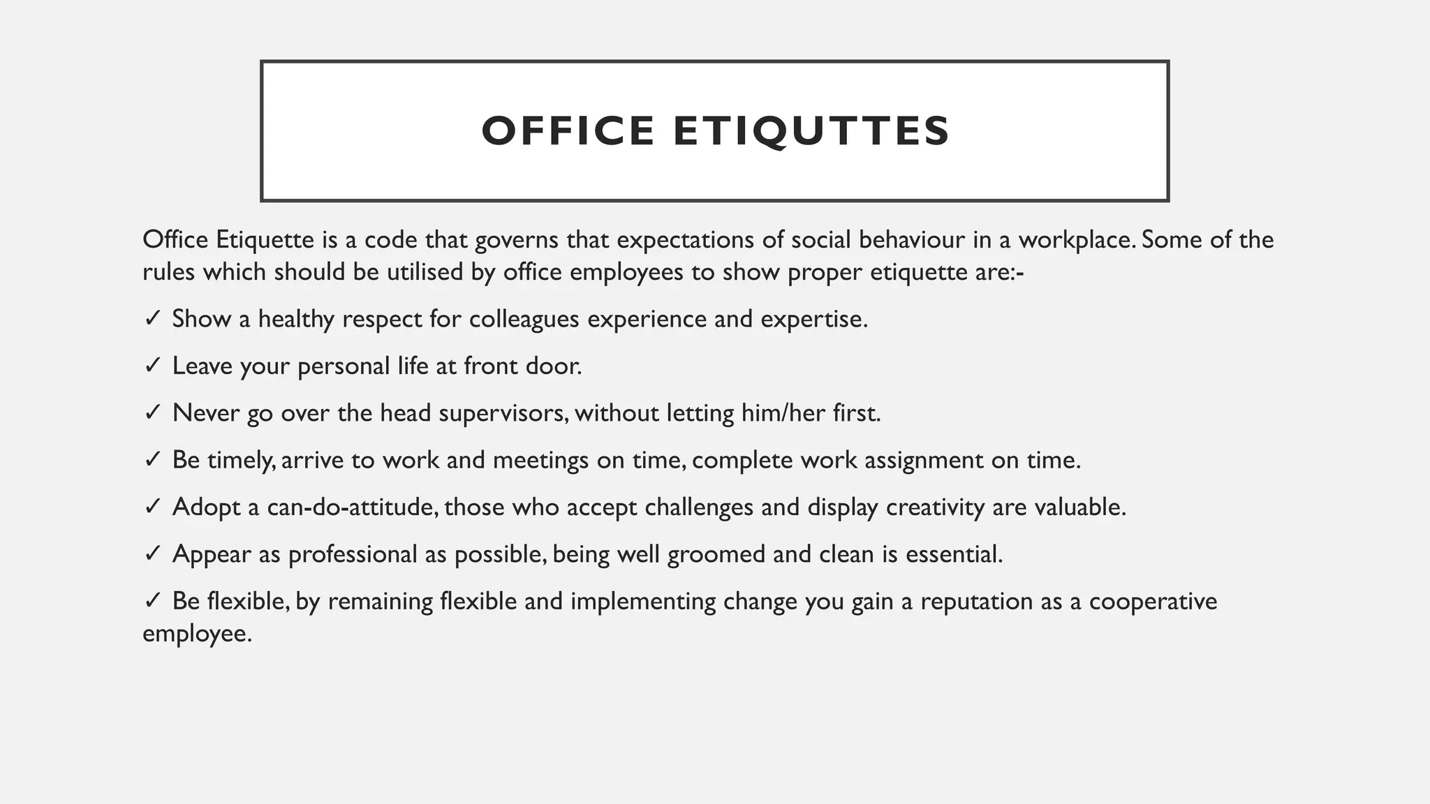 Business etiquettes, types of etiquettes | PPTX