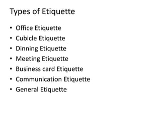 Business etiquettes (1) | PPT