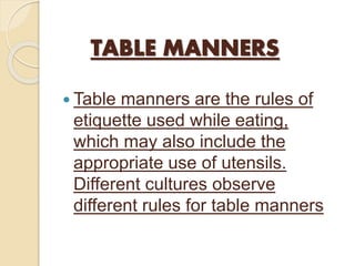 Business etiquette By :- Shivesh Gupta | PPT | Free Download