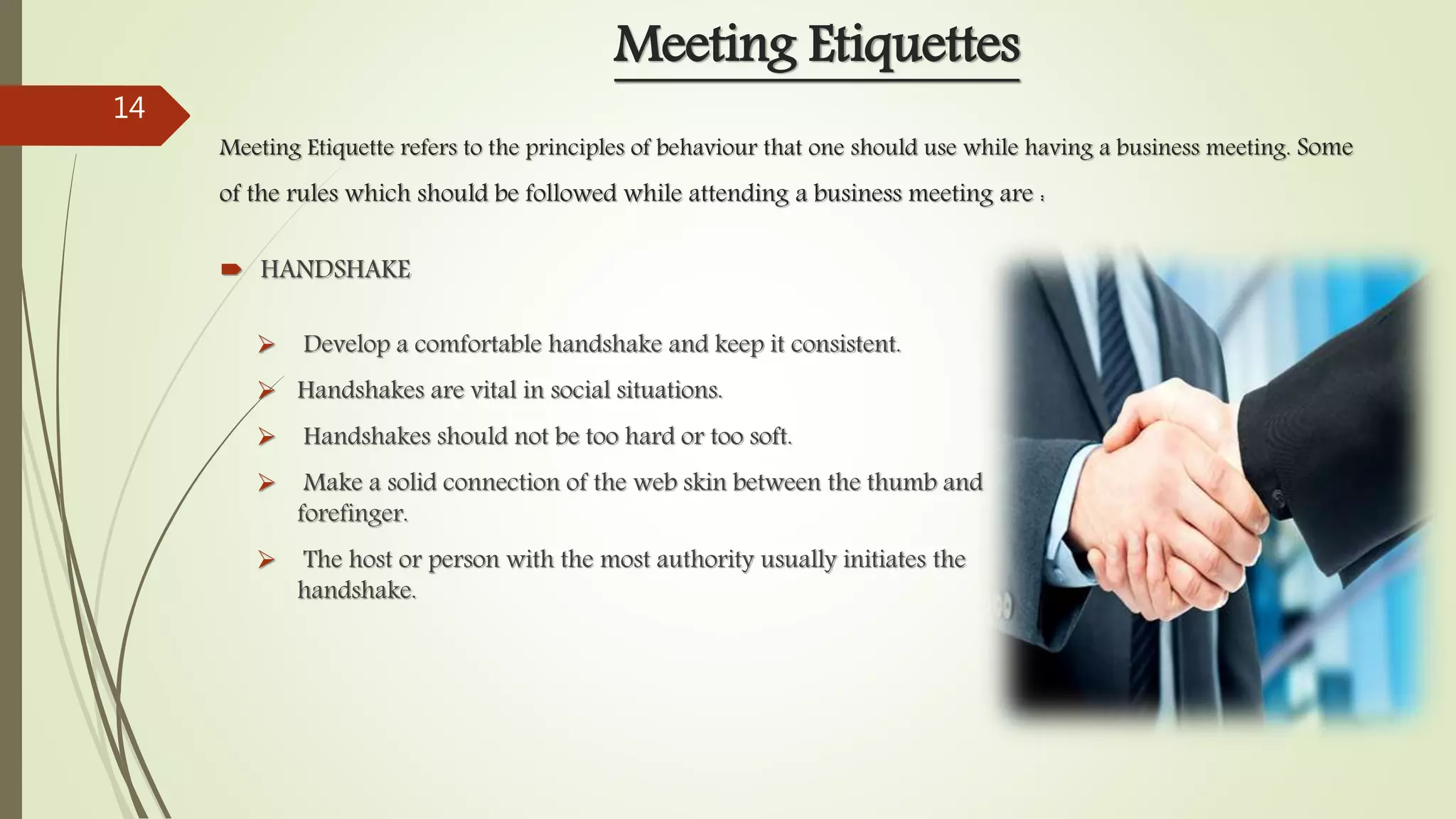 Business etiquettes(ppt) | PPTX