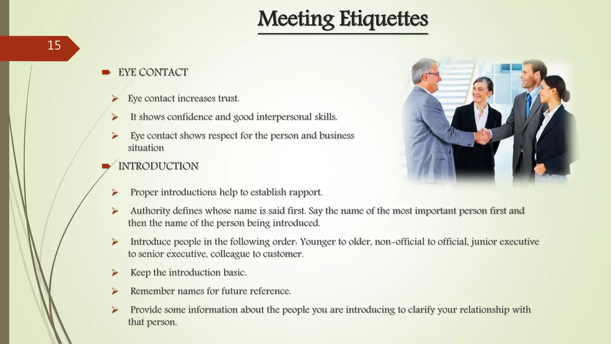 Business etiquettes(ppt) | PPTX