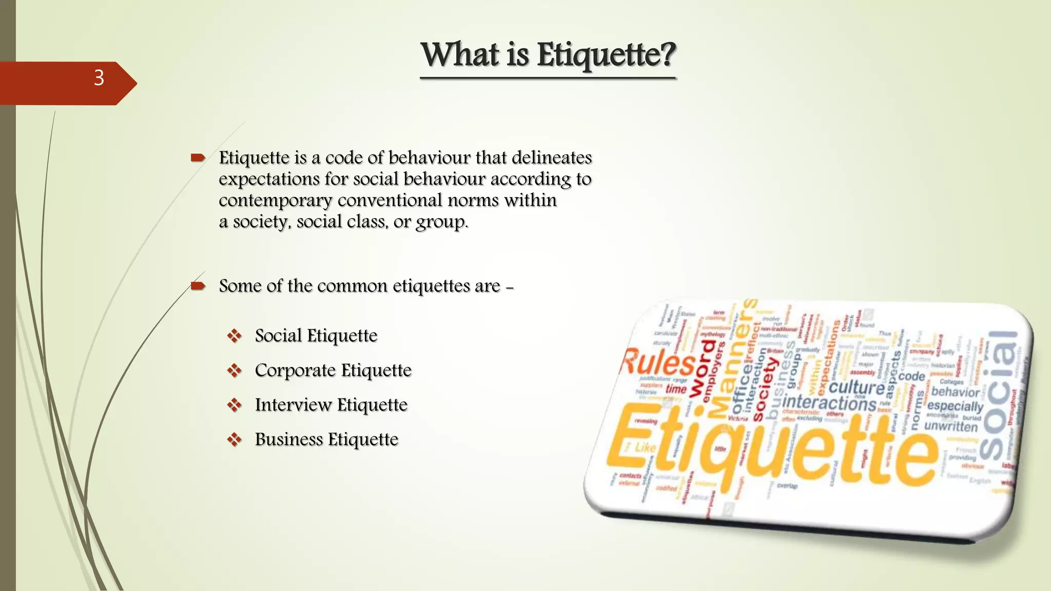 Business etiquettes(ppt) | PPTX