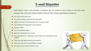 Business etiquettes(ppt) | PPTX