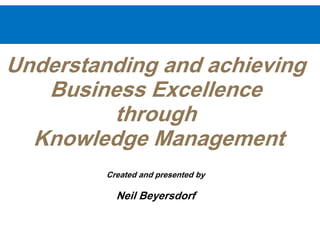 Business Excellence through Knowledge Management | PDF