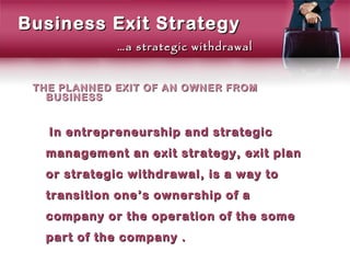 Business Exit Strategy | PPT