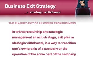 Business exit strategy presentation | PPSX