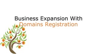 Business Expansion With Domain Registration | PPT