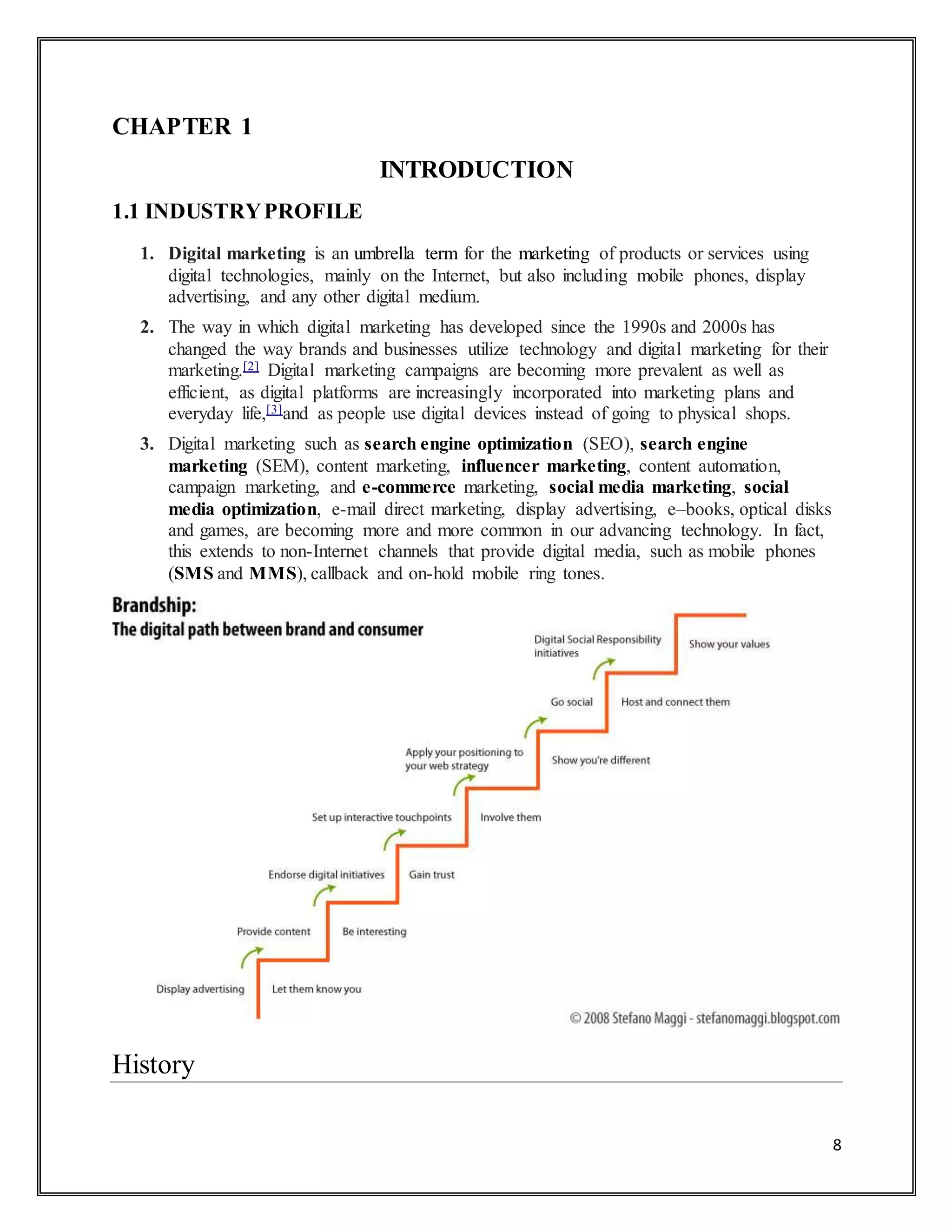 Digital Marketing Business familiarization Report | DOCX