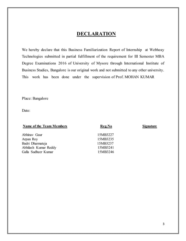 Digital Marketing Business familiarization Report | DOCX