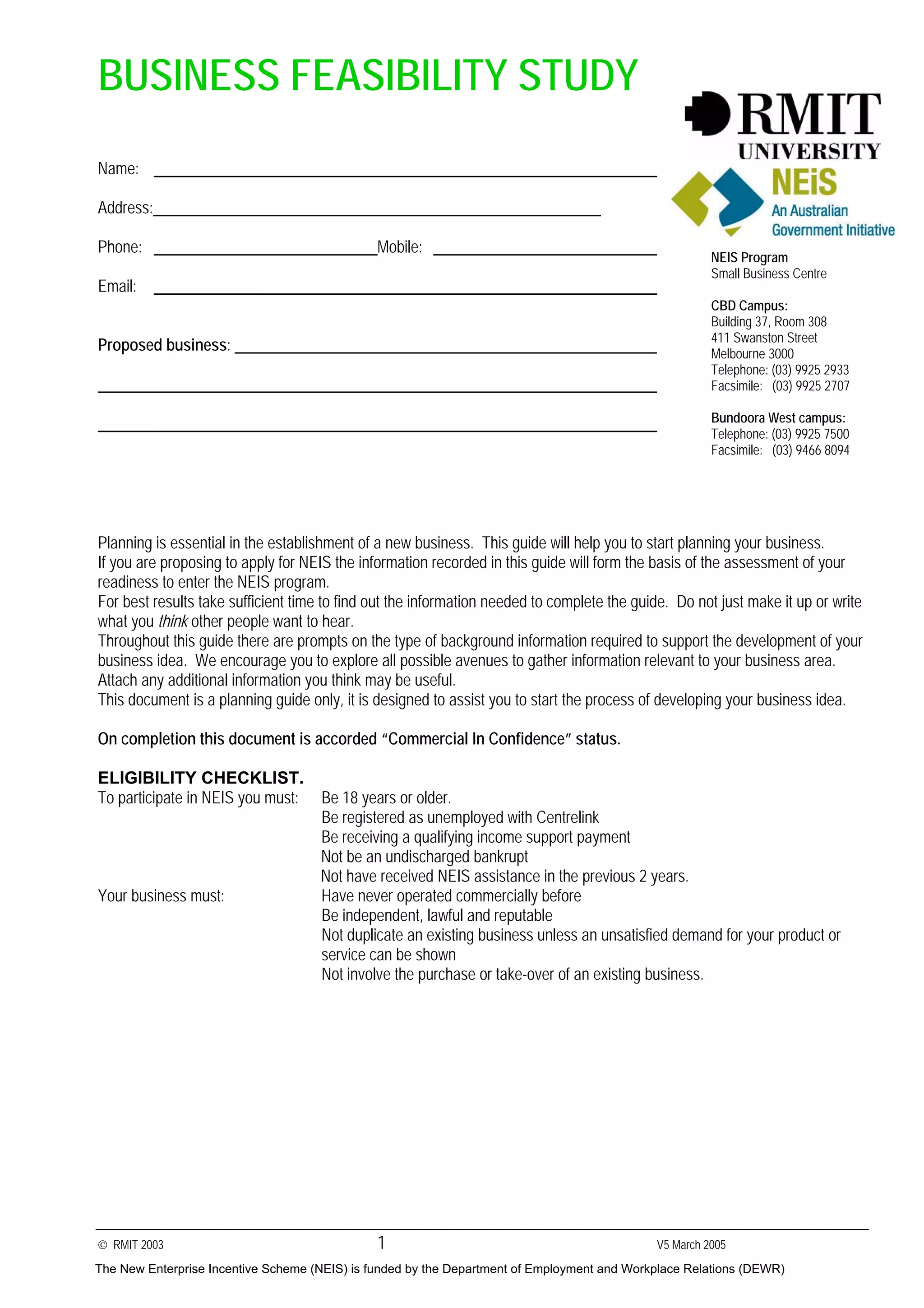 Business feasibility study | PDF