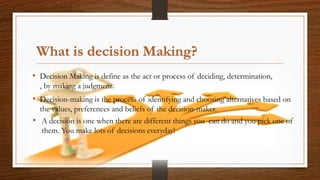 Decision Making In Business | PPTX