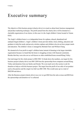 Business finalcial report | DOC