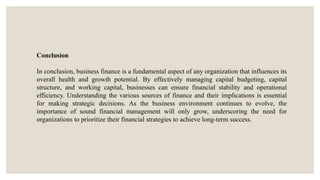 Business Finance for B.Com. Students PPT | PPTX