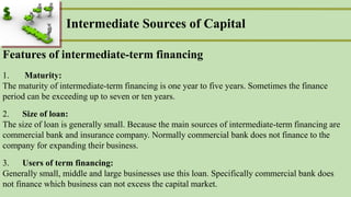 Business finance- Intermediate sources of Capital | PPT
