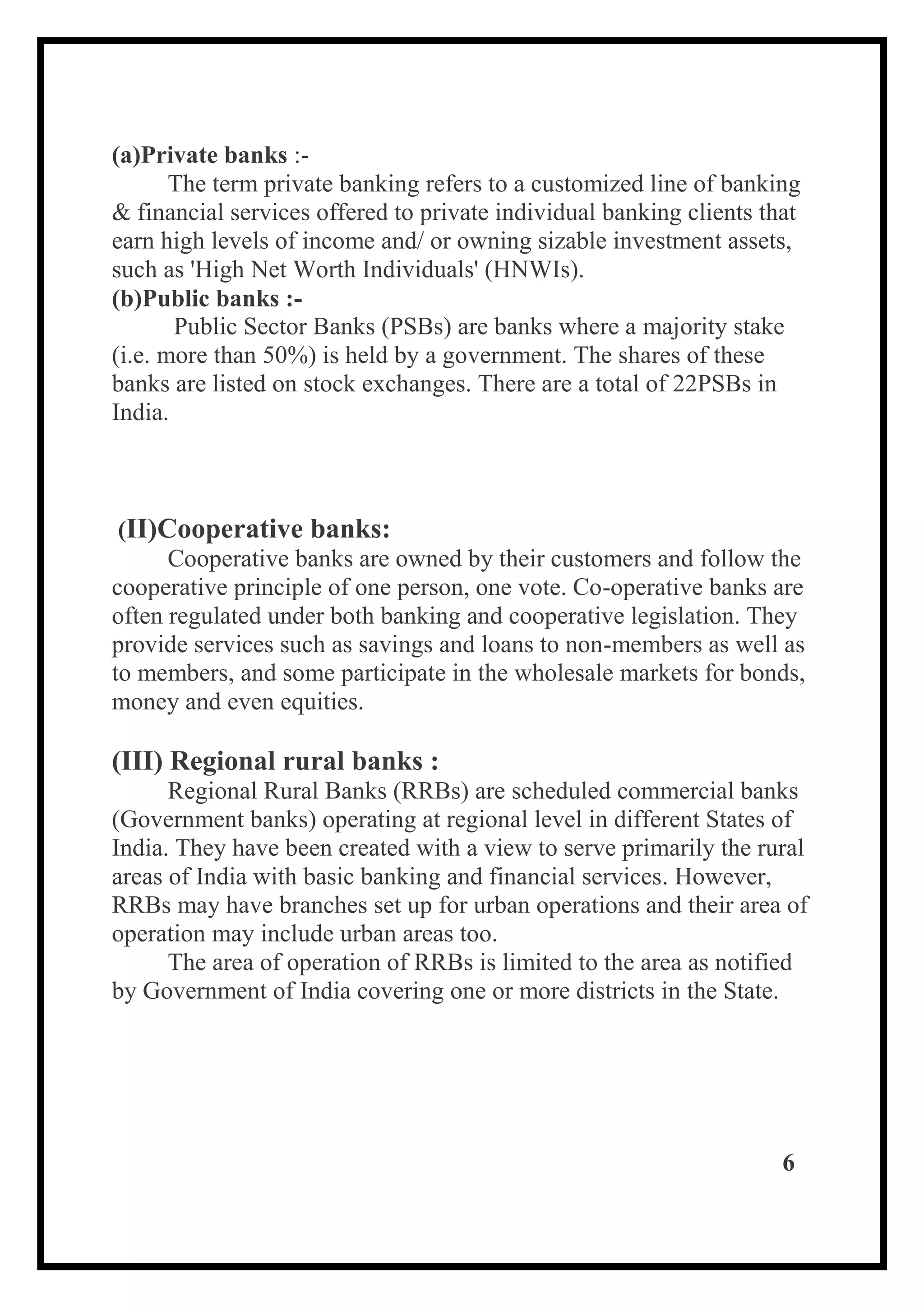 Indian financial system, short report | PDF