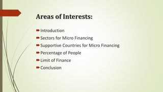 Micro Financing | PPTX | Business Banking & Finance | Business