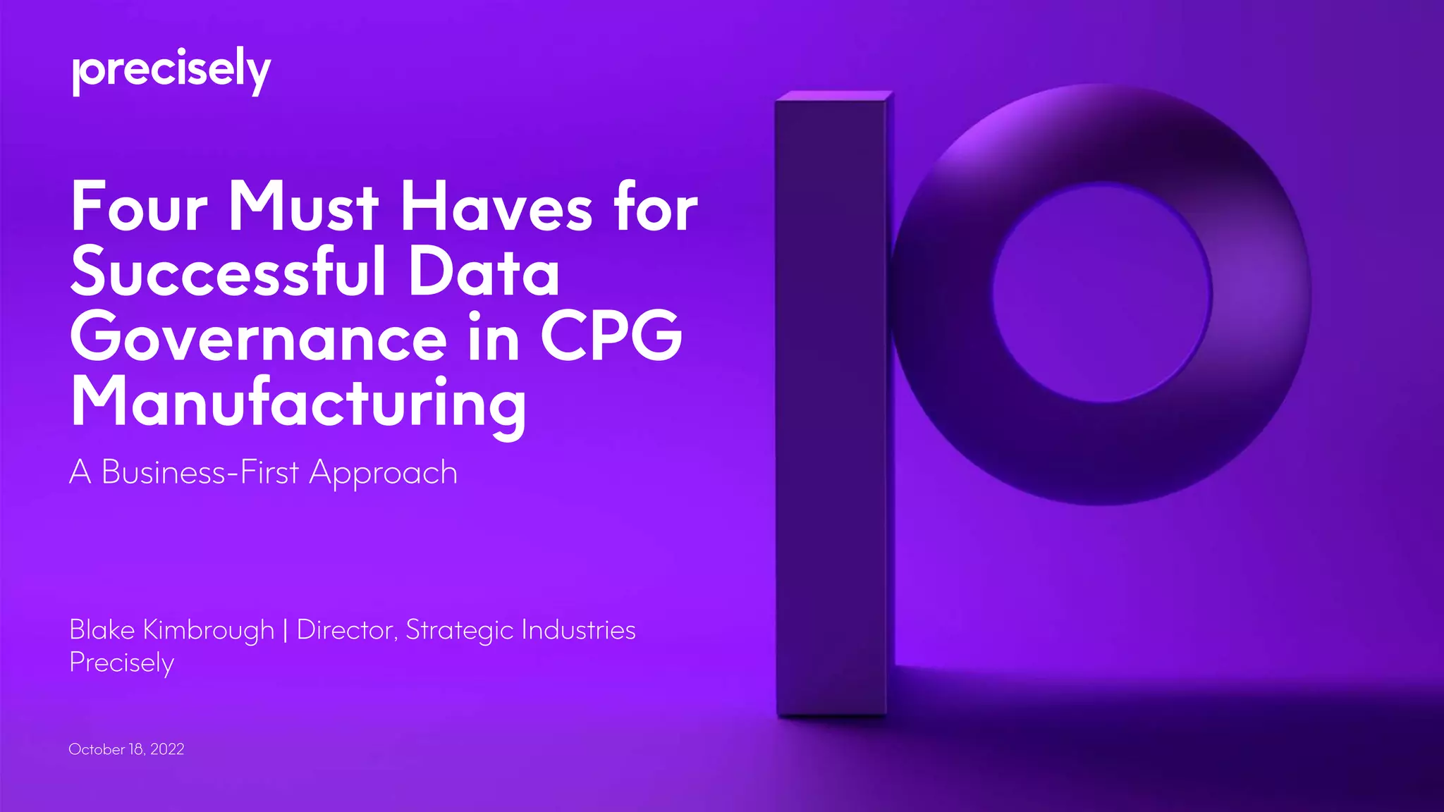 Four Must-Haves for Successful Data Governance in CPG Manufacturing | PPT