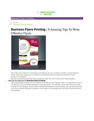 Business flyers printing | PDF