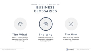 Business glossaries - The What, the Why, and the How | PDF