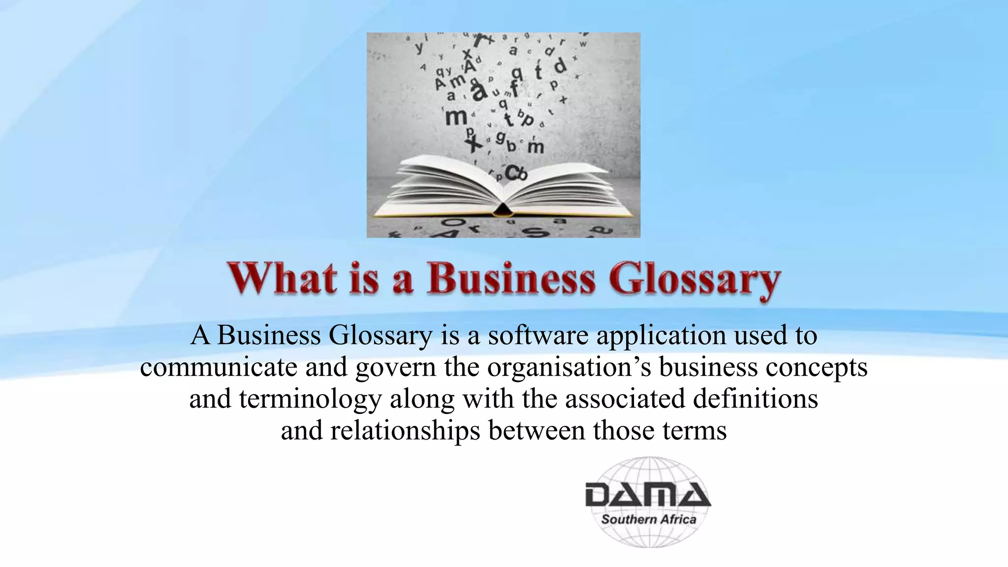 DAMA Business Glossary | PPTX
