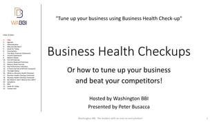 Business health checkups | PDF