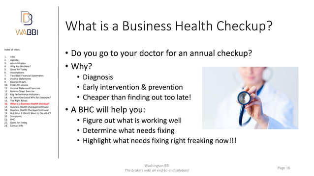 Business health checkups | PPT
