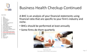 Business health checkups | PPT