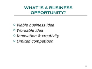 Business ideas vs opportunities | PPT