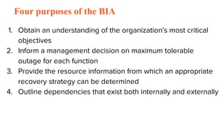 Business impact analysis | PDF