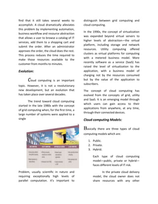 Business implementation of Cloud Computing | DOCX | Cloud Computing | Internet
