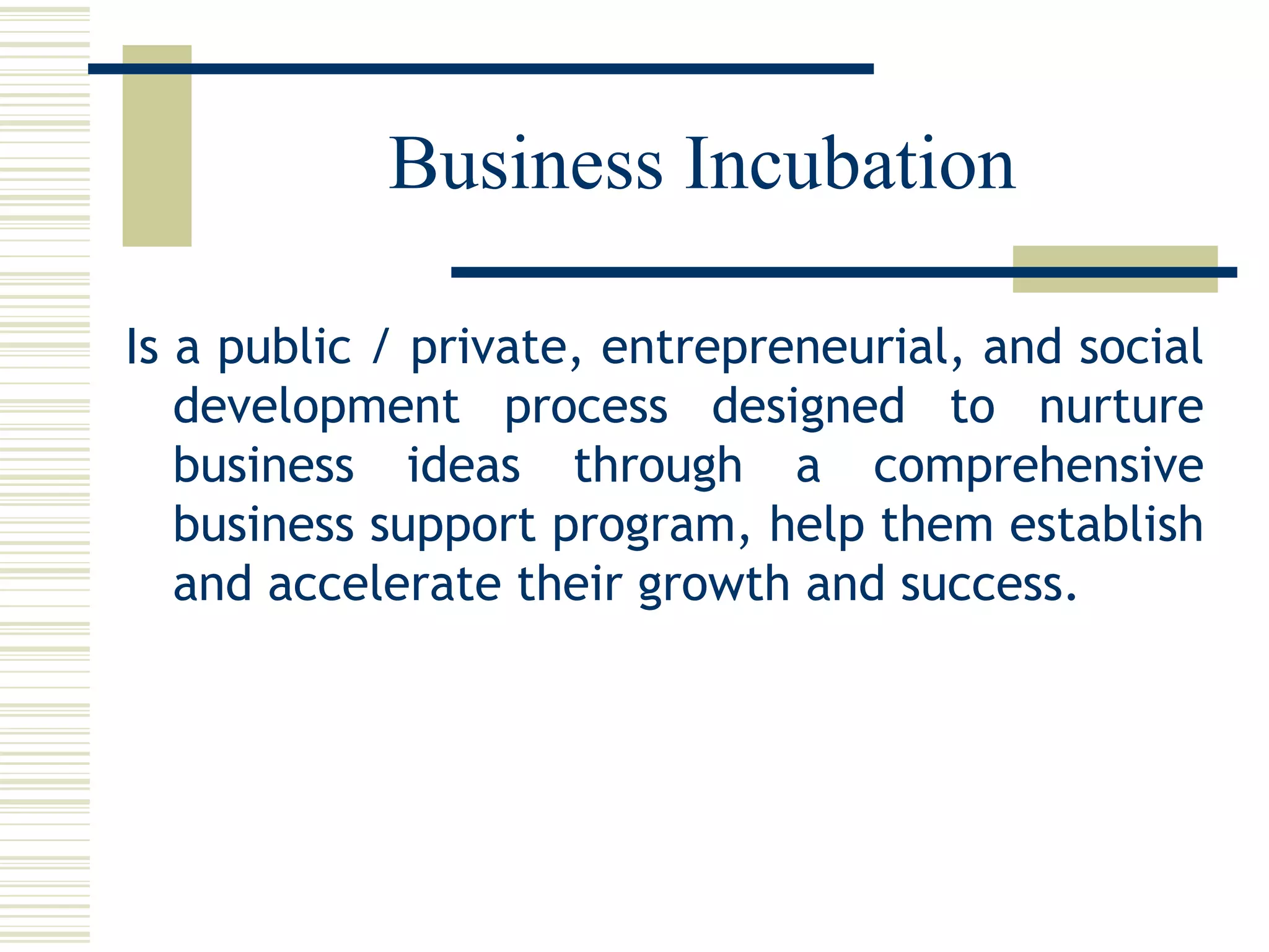 Business incubation | PPT