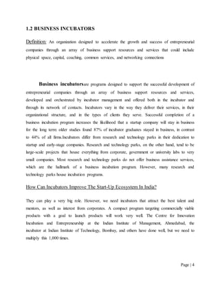 Business incubation | DOCX