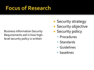 Business information security requirements | PPTX