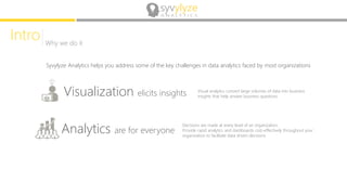 Introduction to syvylyze analytics: Business insights using visual analytics | PPSX