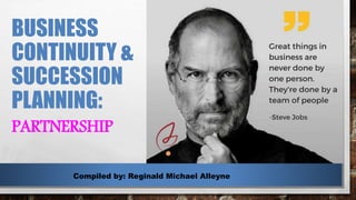 Business Continuity and Succession Planning for a Partnership | PPT