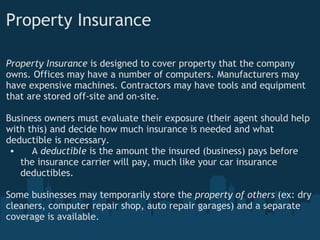 Business Insurance Overview | PPT