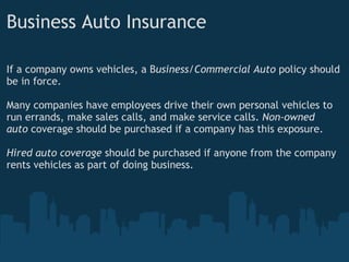 Business Insurance Overview | PPT