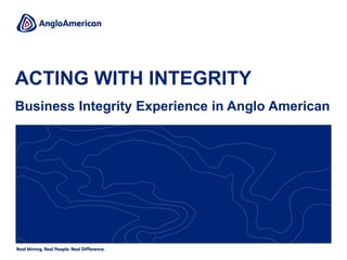 08.04.2015, Business integrity policy and experience, Dr. Graeme ...