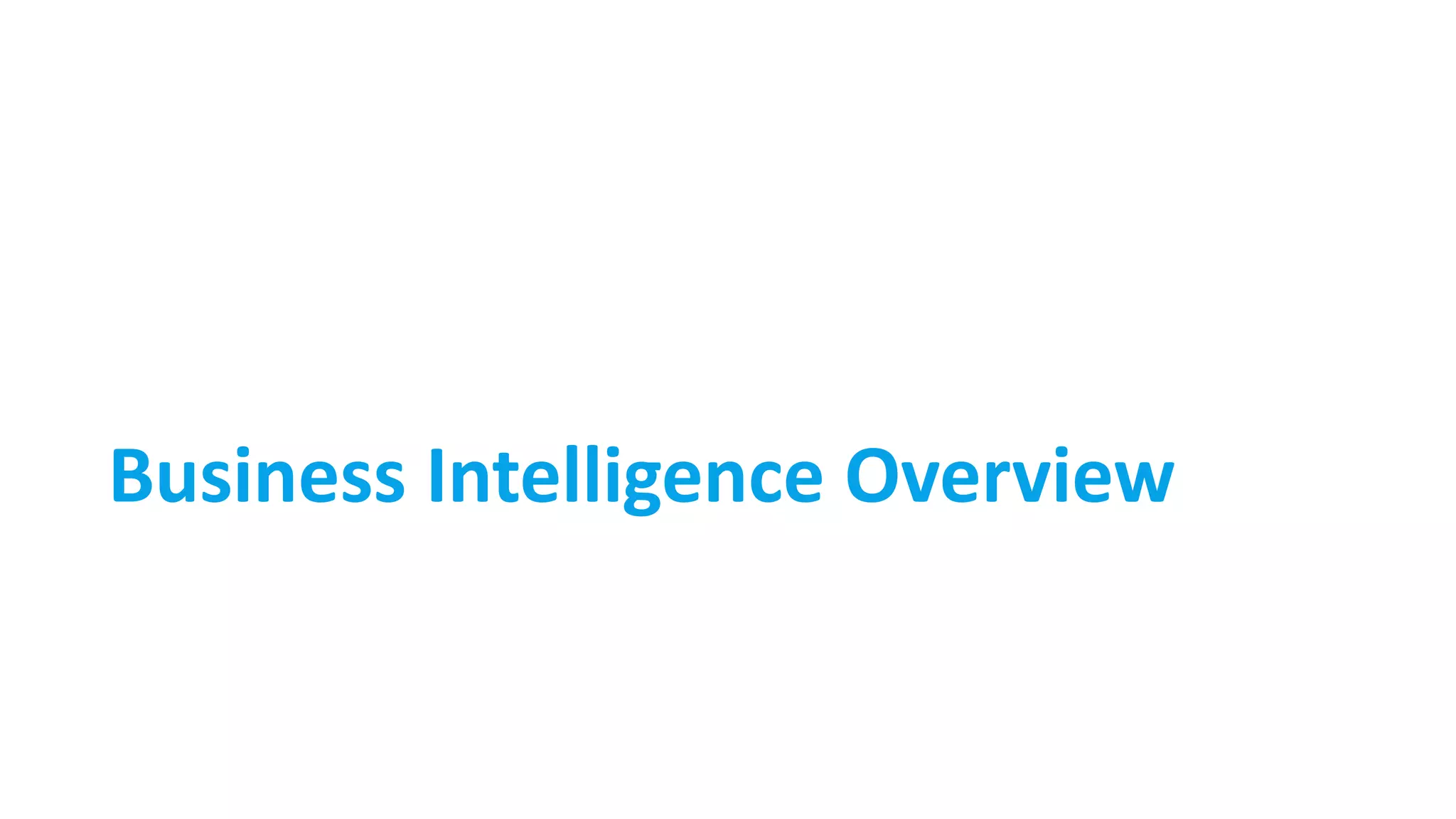 Business Intelligence Overview | PPTX