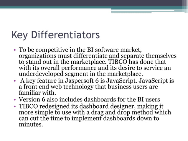 Business Intelligence Tool Jaspersoft | PPT