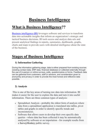 Business intelligence | PDF | Databases | Computer Software and ...