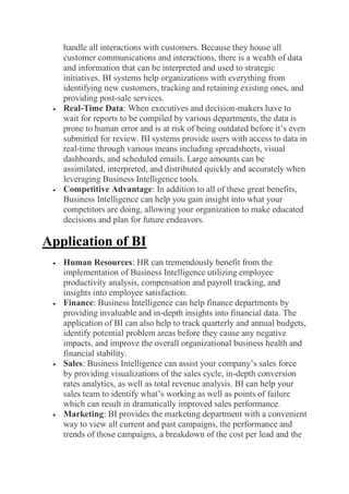 Business intelligence | PDF | Databases | Computer Software and ...