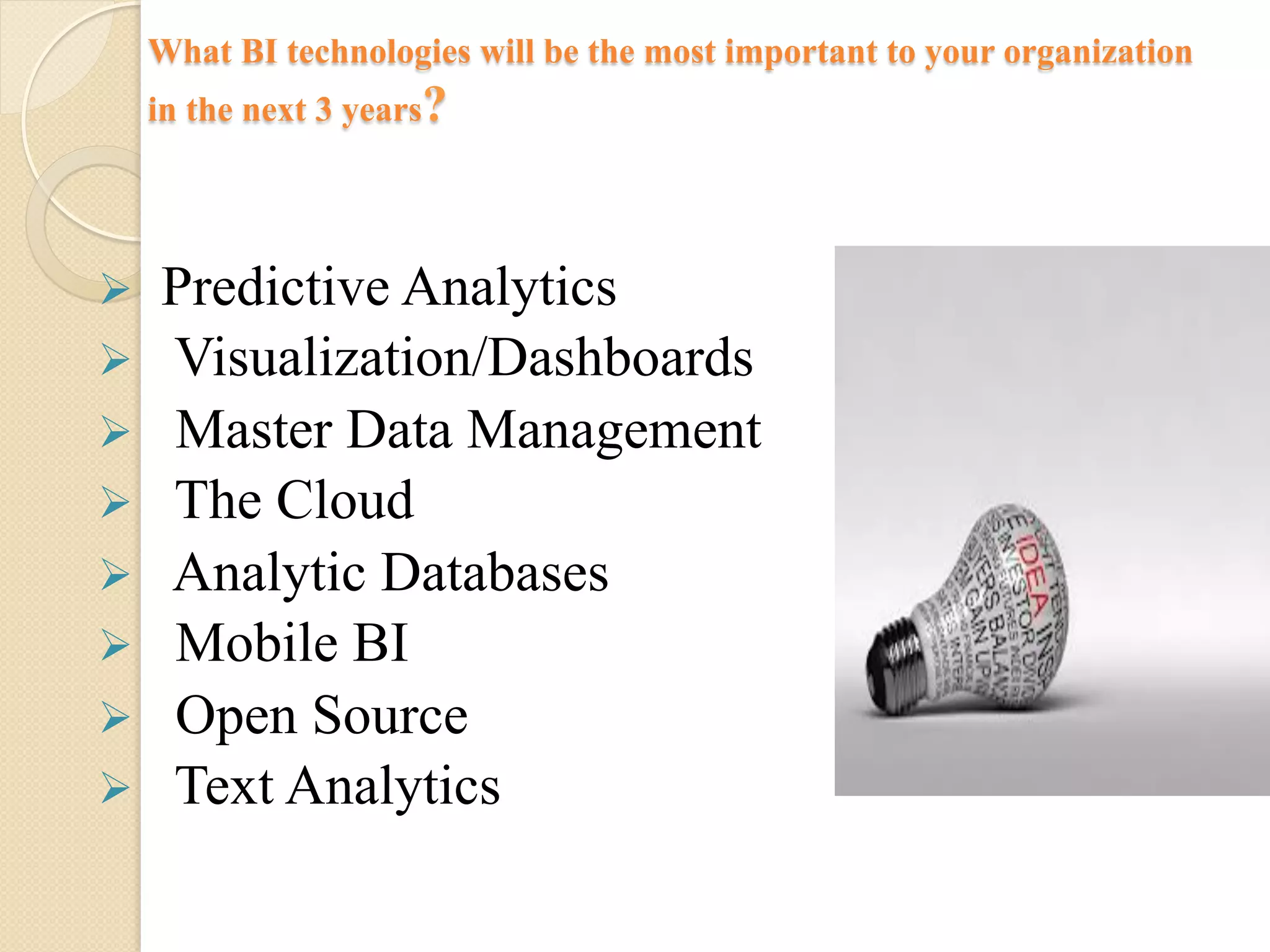 Business intelligence data analytics-visualization | PPT