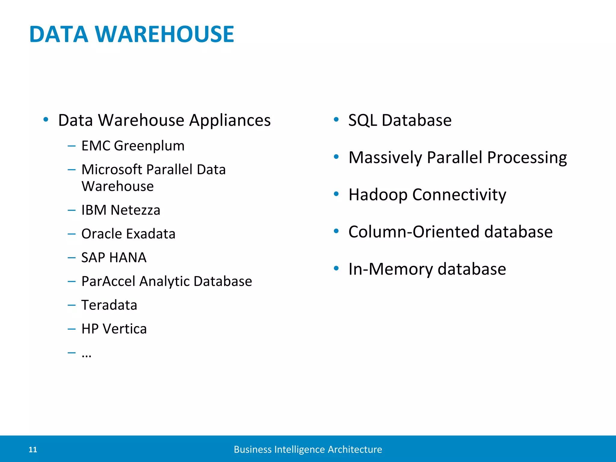 Business Intelligence Architecture | PDF