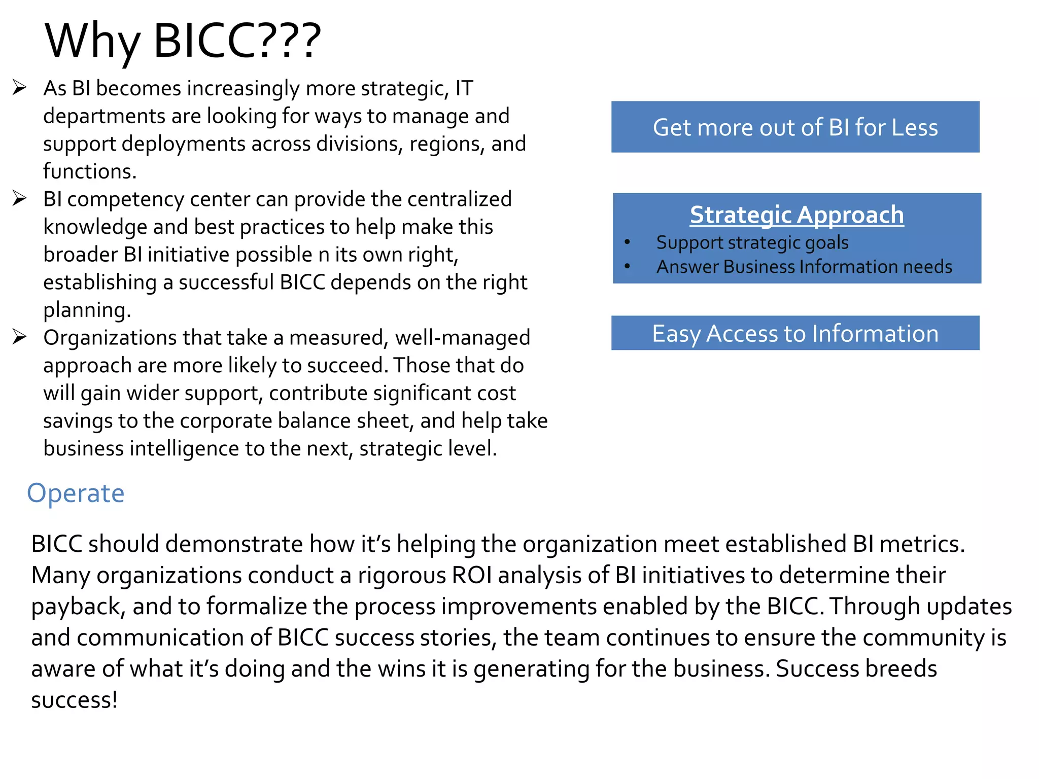 Business intelligence competency centre strategy and road map | PPTX