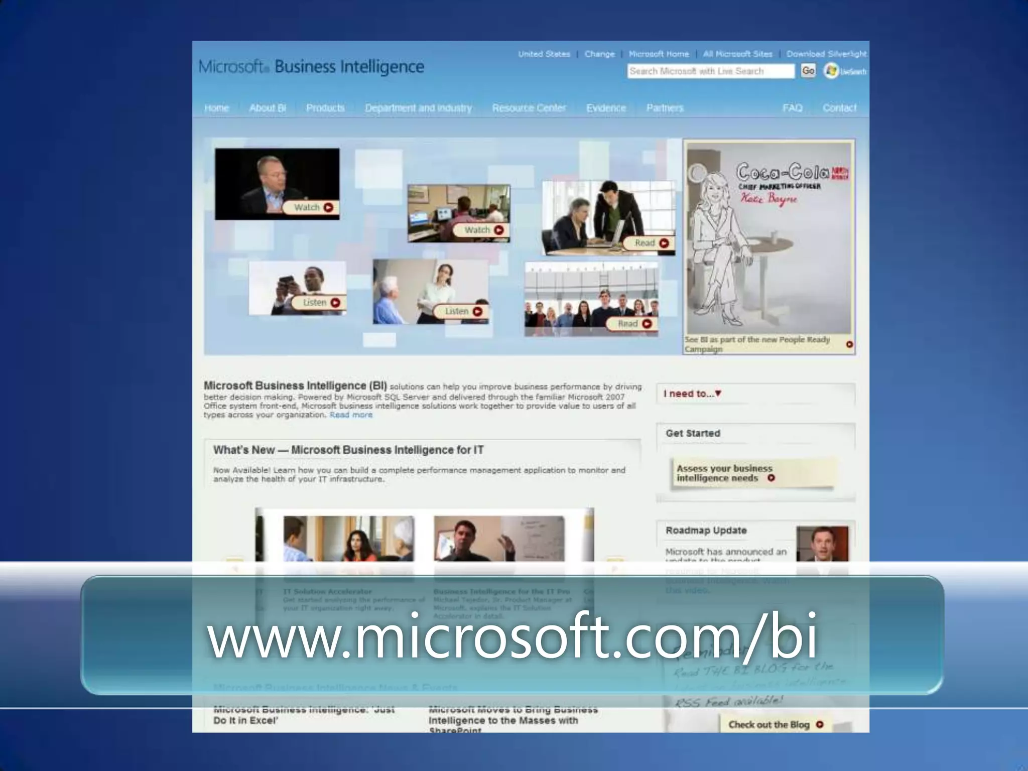 Microsoft Business Intelligence Vision and Strategy | PPTX